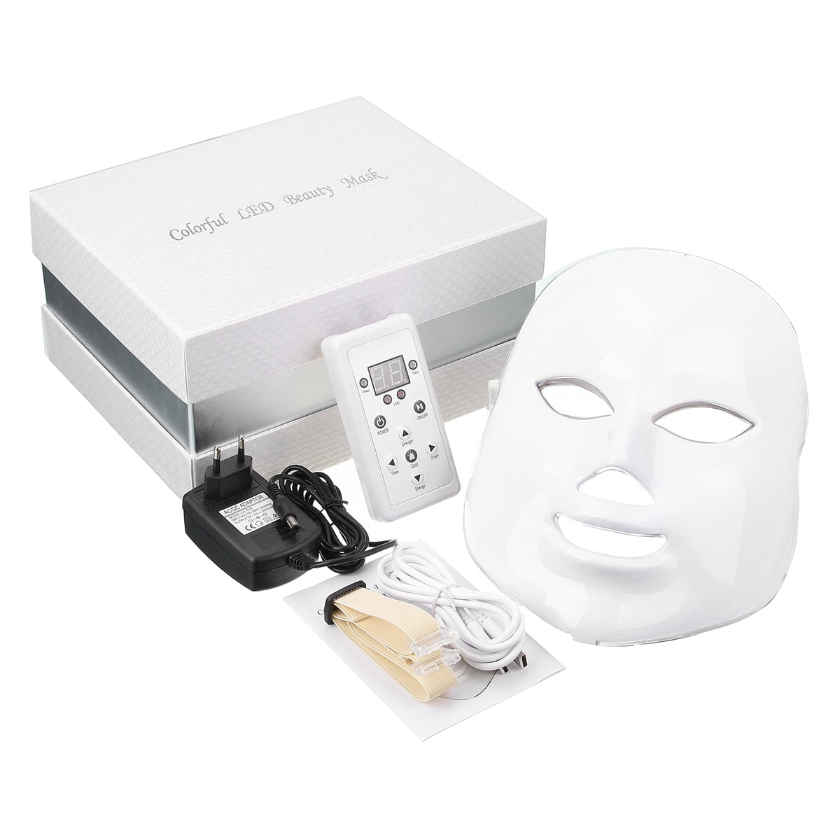 7 Colors Light Photon LED Electric Facial Mask Skin Care Rejuvenation ...