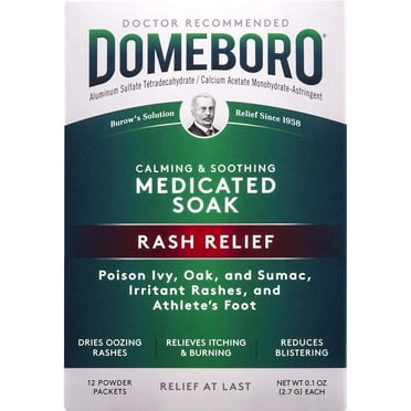 Domeboro Medicated Soak Powder, Rash Relief, 12 ct, 2-Pack, Astringent ...