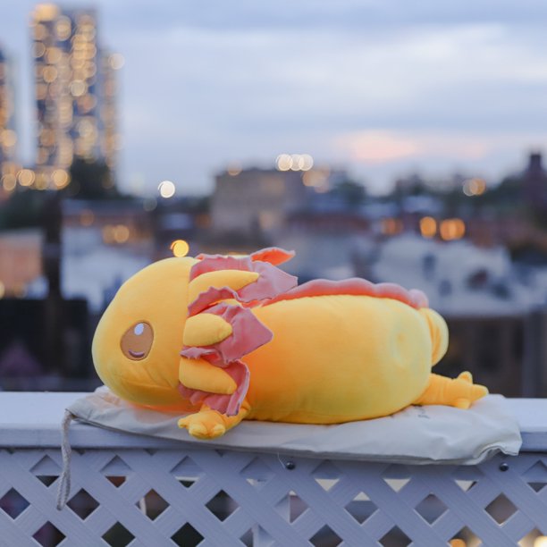 Yellow Realistic Axolotl Weighted Plush - Walmart.com