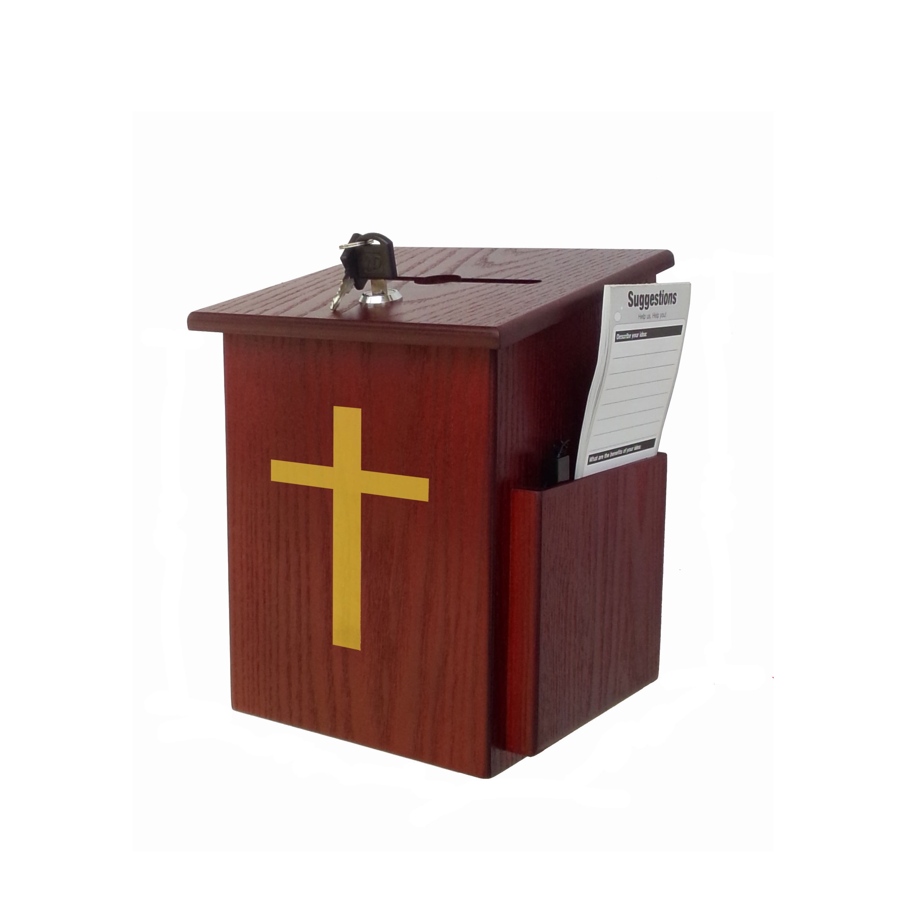 Buy Wood Church Collection Fundraising Box Donation Charity Box with ...