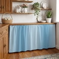 Blue Ombre Cabinet Curtains 28"W x 51"L,Dustproof Sink Skirt Curtain ...