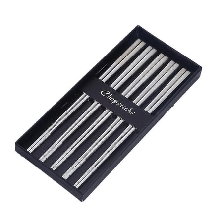 1set Squre Stainless Steel Chopsticks Laser Engraving Patterns Food ...