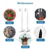 TSV 12 Inch Metal Wreath Door Hanger, 2 Pack White for Outdoor Xmas ...