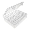 Plastic Storage Box with 30 Compartment Organizer, Clear Small ...