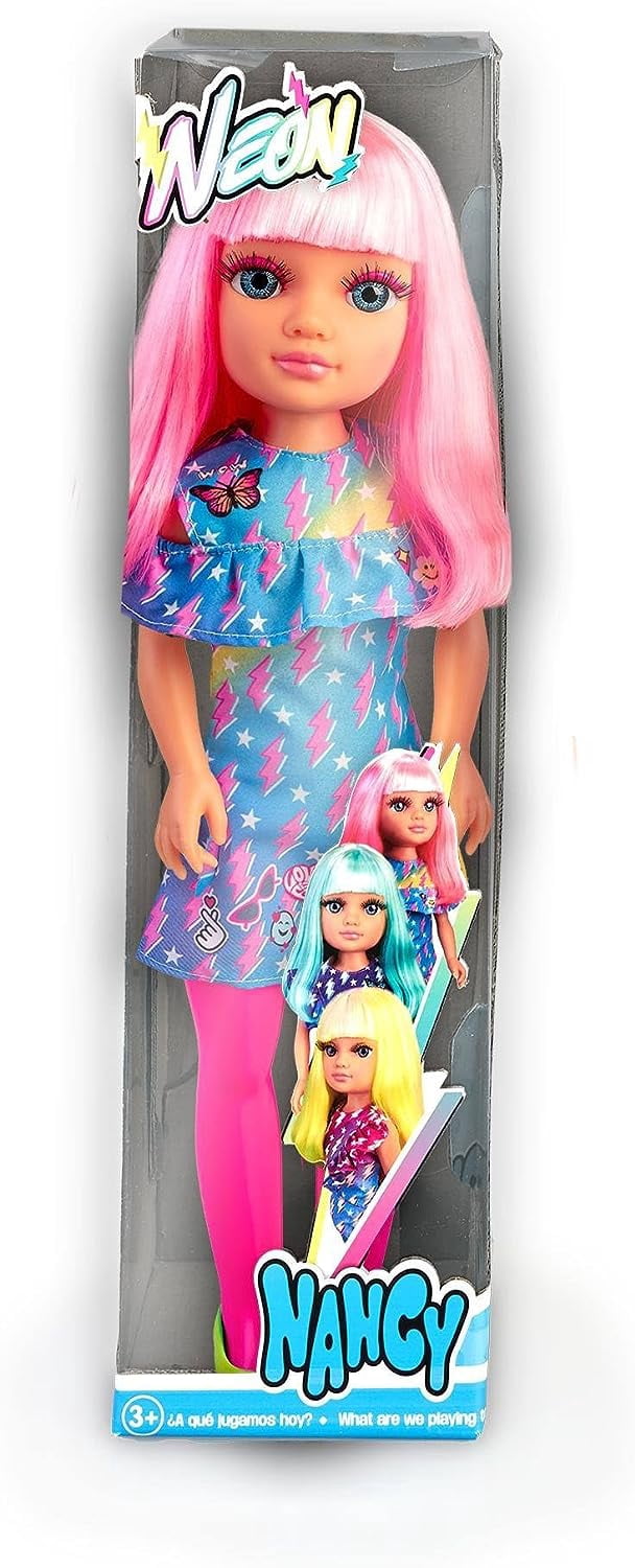 Nancy Neon Fashion Doll with Pink Hair, 16" Doll - Walmart.com