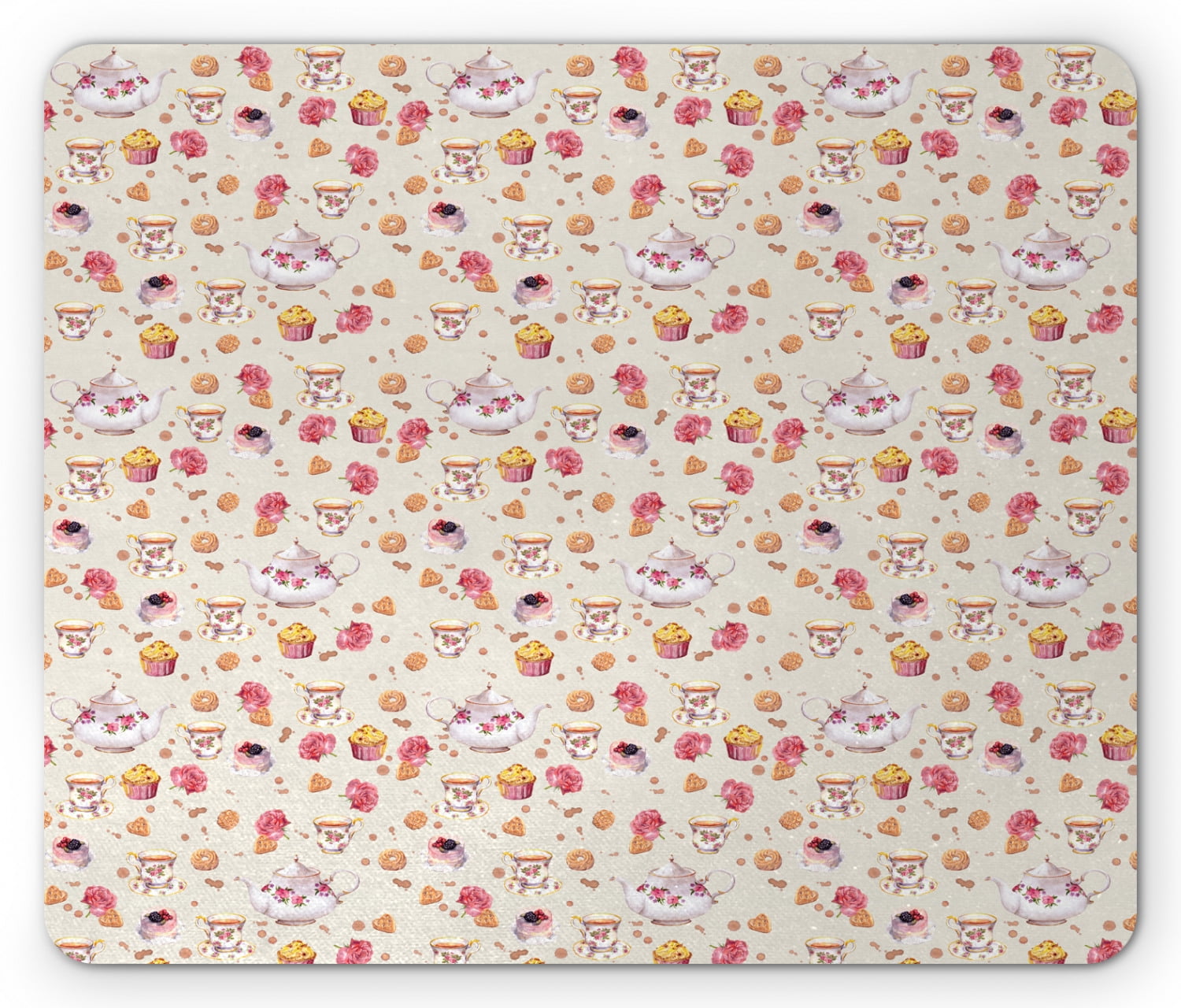 Vintage Mouse Pad, Vintage Retro Antique Tea Cups and Teapots Art ...