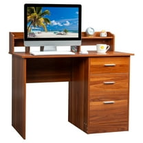 Ktaxon Office Furniture: Computer Desk with 3 Drawers and File Cabinet ...