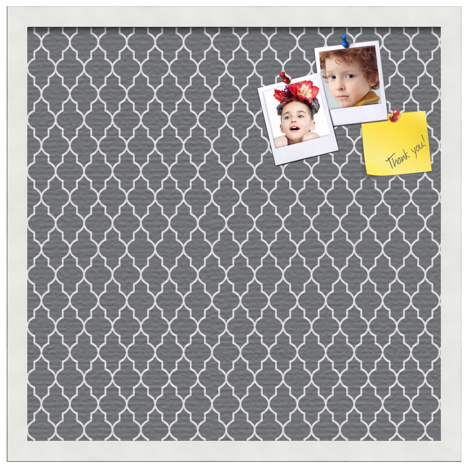 PinPix 20x20 Custom Cork Bulletin Board Quatrefoil Dk Grey Poster Board pinpix-20x20-custom-cork-bulletin-board-quatrefoil-dk-grey-poster-board