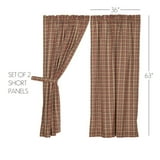VHC Brands Crosswoods Plaid Cotton Primitive Curtains, 63x36 - Walmart.com