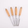 Wood Carving Tool 4pc Flat Edges Chisels with Cutter Flat Chisels for ...