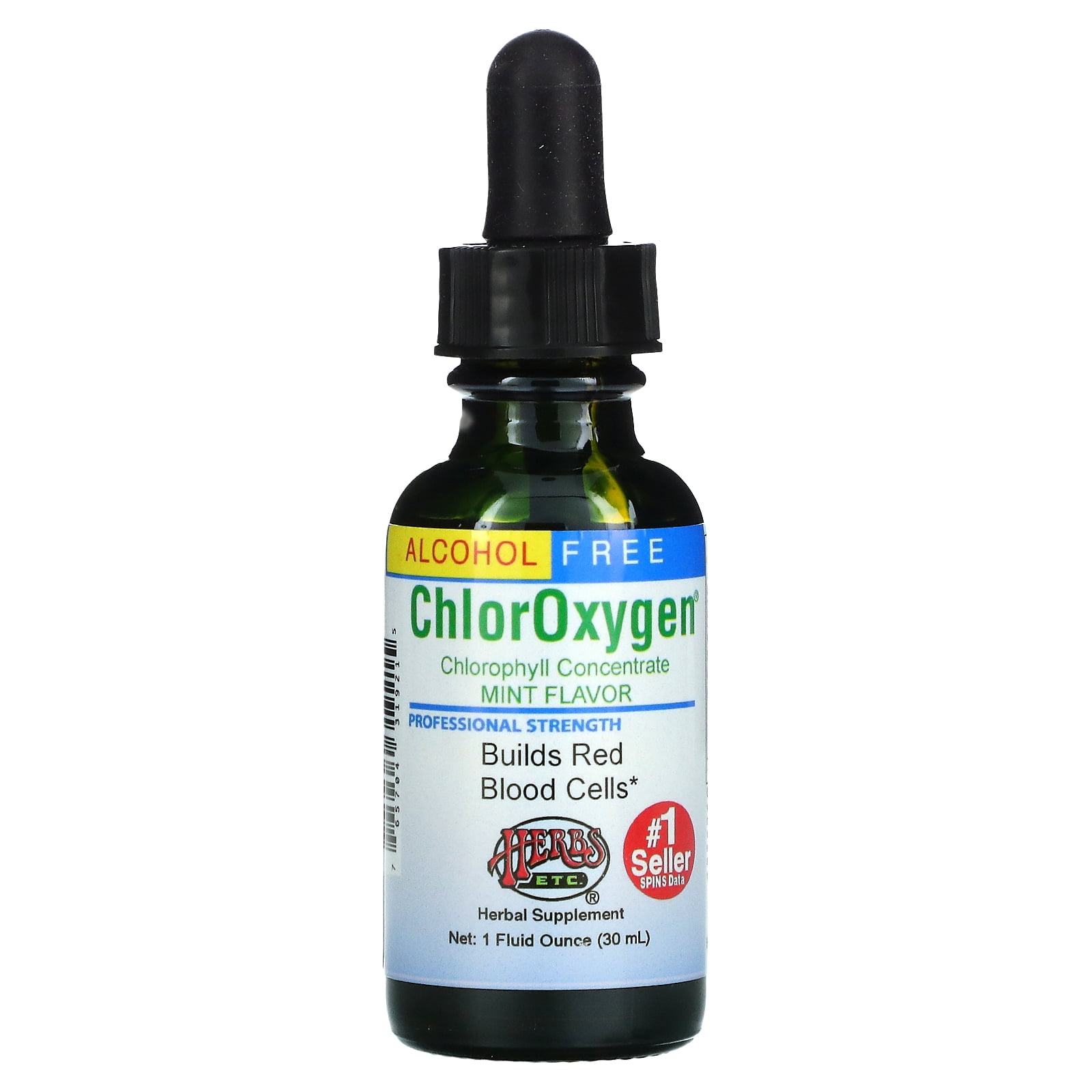 ChlorOxygen, Chlorophyll Concentrate, Alcohol Free, Mint, 1 fl oz (30 ...
