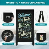Wooden A-Frame Chalkboard Sign 40" x 20" Magnetic Sidewalk Menu Board ...