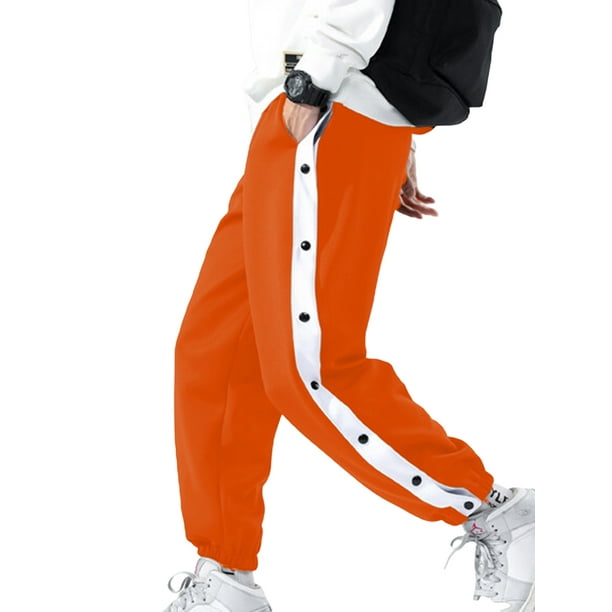 Peyakidsaa Men Tear Away Joggers Pants Basketball Pant Split Snap ...