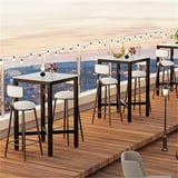 Wisfor Counter Height Bistro Table, 41 inch Square Marble Top Heavy ...