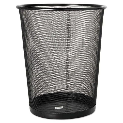 Rolodex 22351 Steel Round Mesh Trash Can, 4.5 Gal, Black - Walmart.com