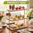 3 Tier Marble Charcuterie Board White and Gold Frame Stand Marble Cake ...