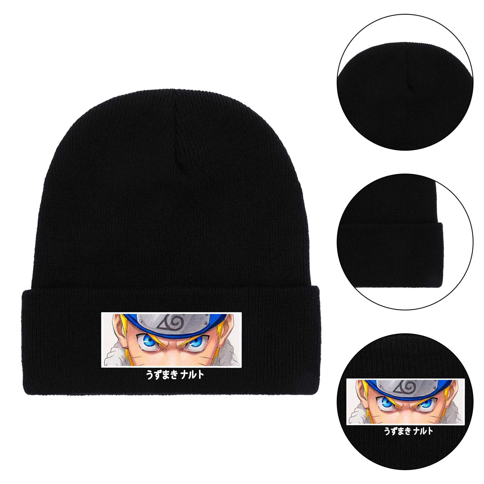 Buy SOSPIRO Naruto Beanie Knit Hat 3 Pieces Set Anime Stretchy Cap Warm ...
