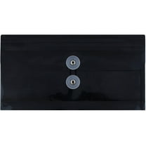 JAM Paper Plastic Envelopes with Button & String Tie Closure, Index ...