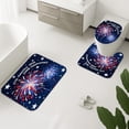 3PCS 4th of July Independence Day Fireworks Non Slip Bath Mat Toilet ...