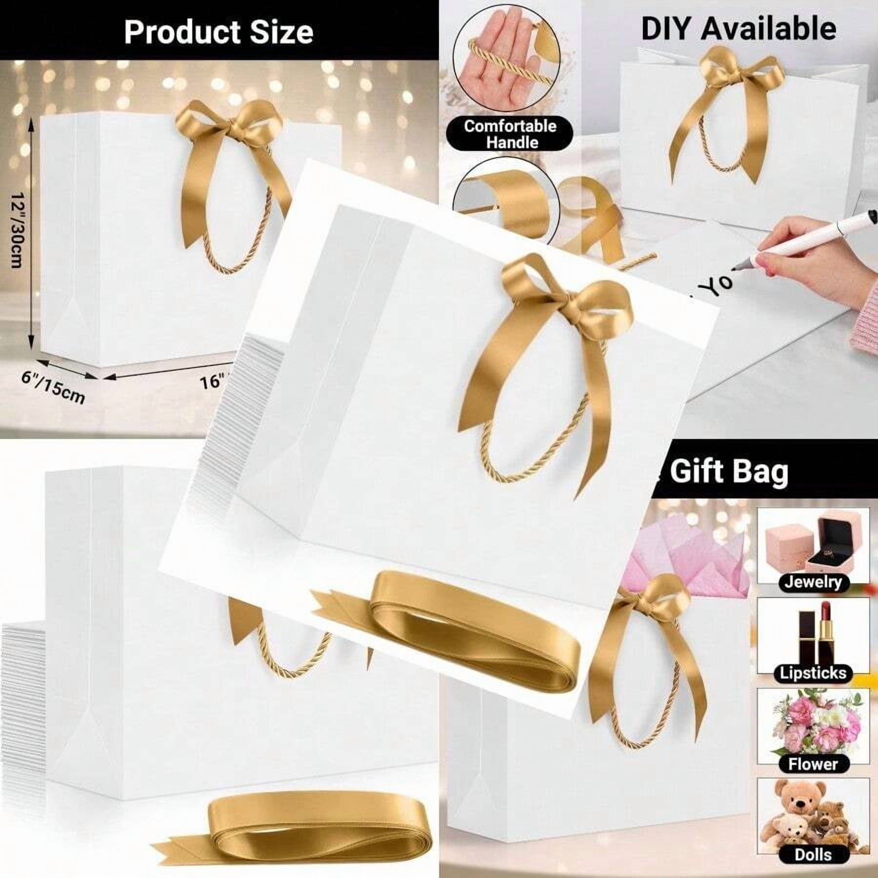 Click here for Na Na Eusoar Gift Bags 25pcs 16X6X12 Large Kraft P... prices