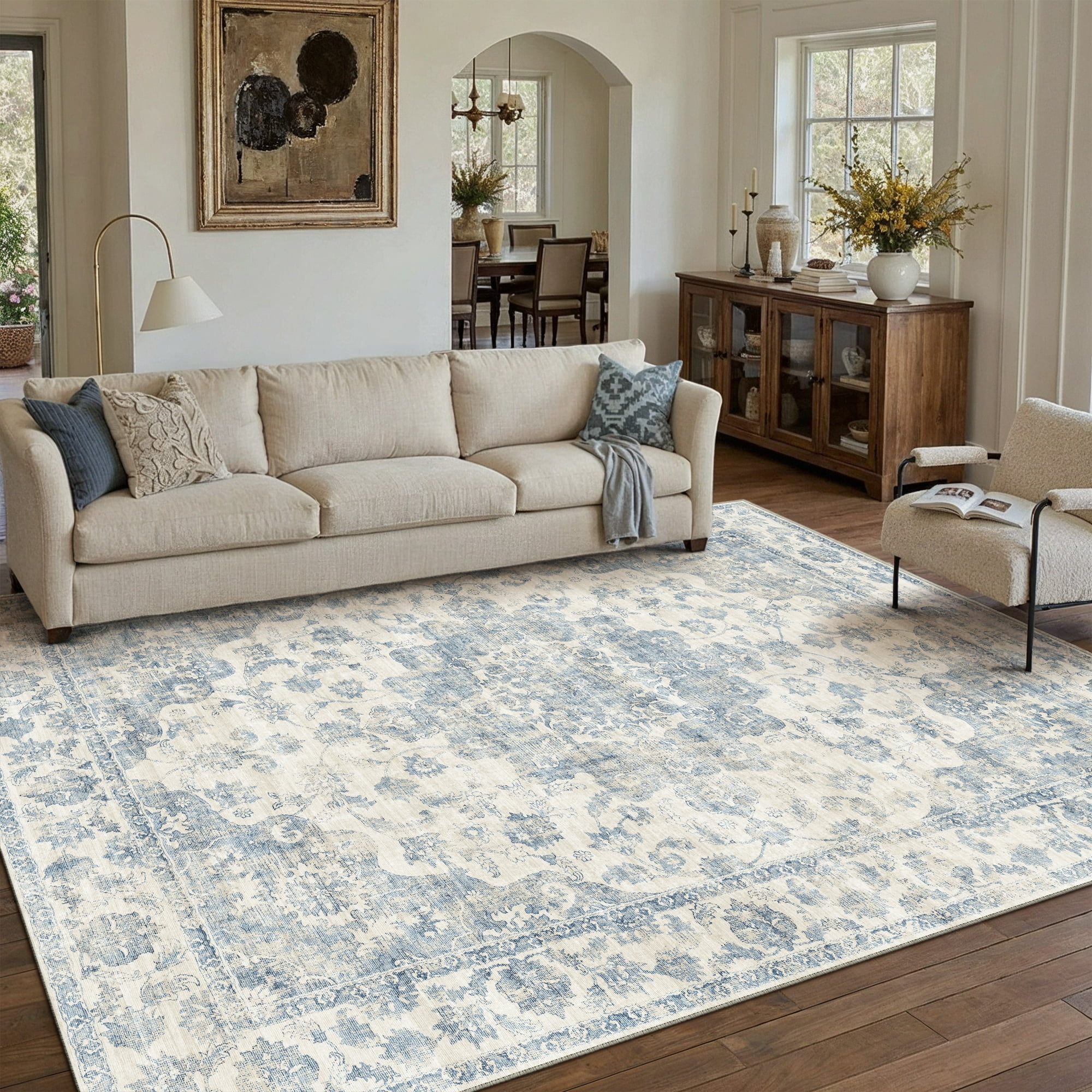 Click here for Berthmeer Vintage Large Blue Area Rugs 8x10 For Li... prices