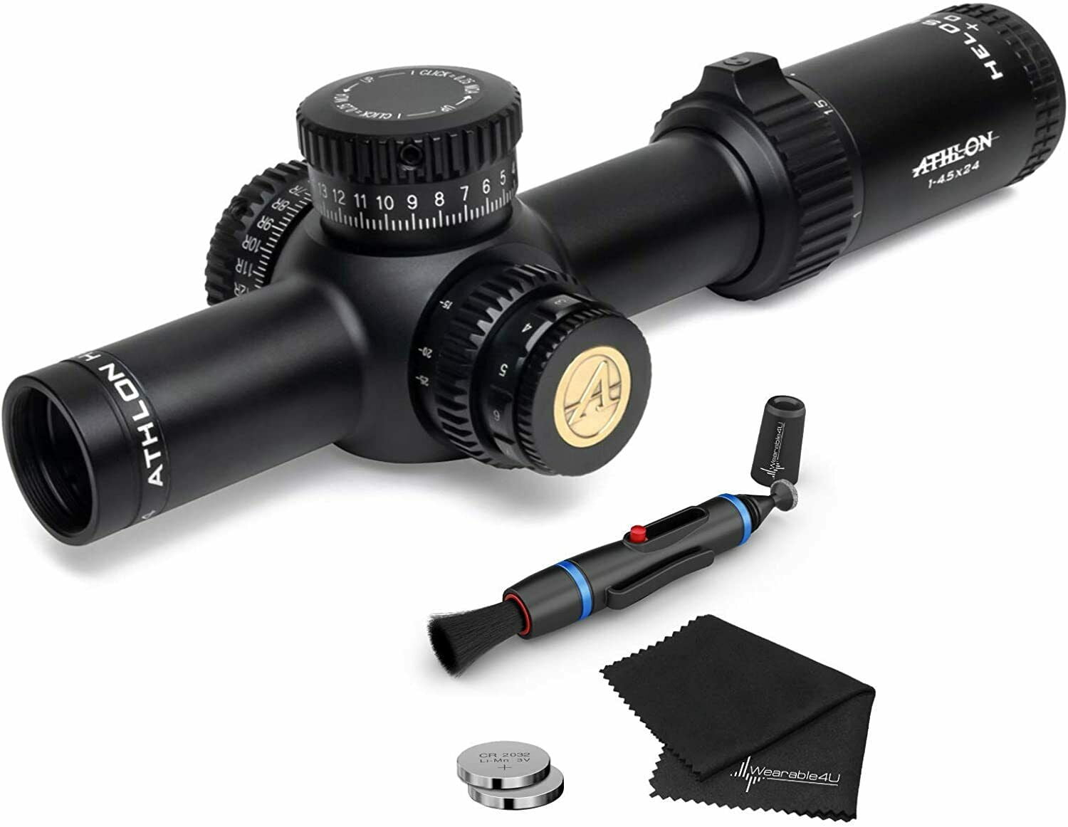 Athlon Optics Helos IR MOA 1-4.5x Riflescope with Battery and Lens ...