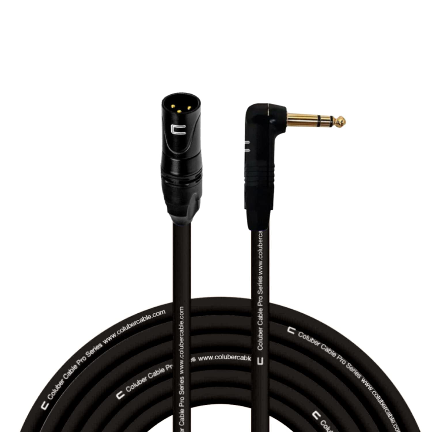 Coluber Cable Right Angle 1/4 TRS to XLR Male (3-Pin) Balanced Stereo ...