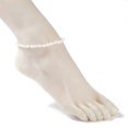 25 pc Natural Trumpet Shell Beaded Anklet for Women Golden White 9-1/8 ...