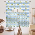 Cute Lemon Floral Kitchen Curtains Swag Valance and Tier Curtains Set ...