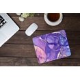 Purple Gold Marble Mouse Pad, Gaming Mouse Mat with Custom Design ...