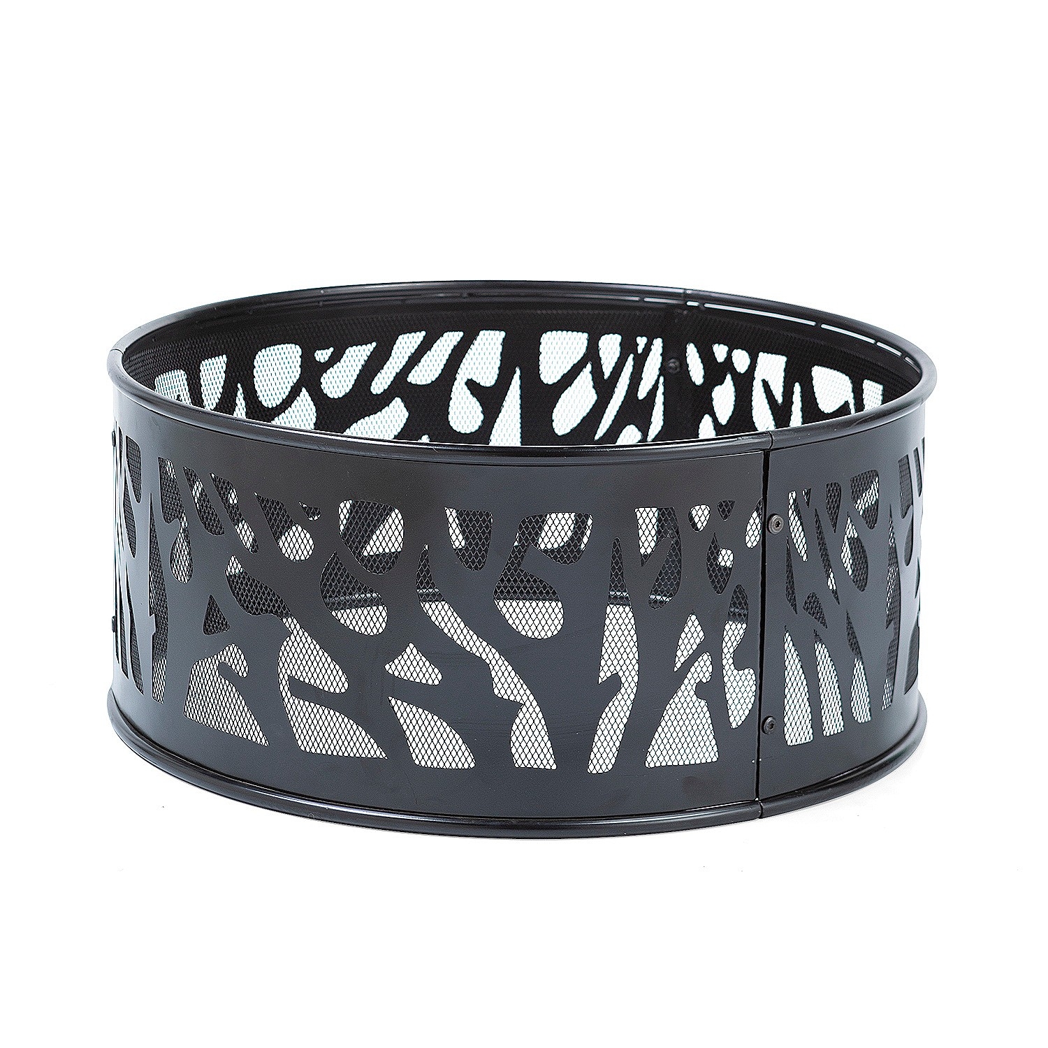 Evergreen Tree Cut Out Fire Ring- 24 x 10 x 24 Inches Outdoor Safe and ...