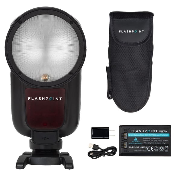 Flashpoint Zoom Li-on X PRO R2 TTL On Camera Round Speedlight Flash for ...