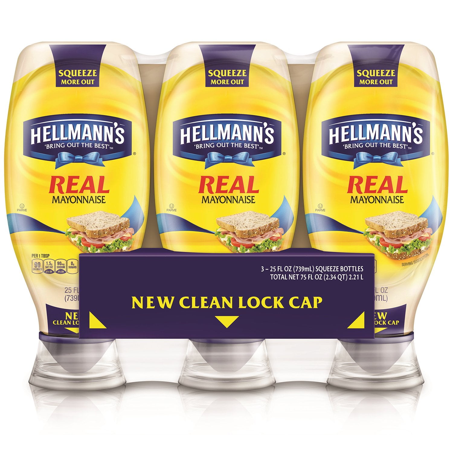 Hellmann's Squeeze Mayo (25 Ounce, 3 Count) - Walmart.com
