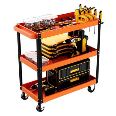 Rolling Tool Cart with Drawer, Seizeen Heavy Duty Utility Cart on ...