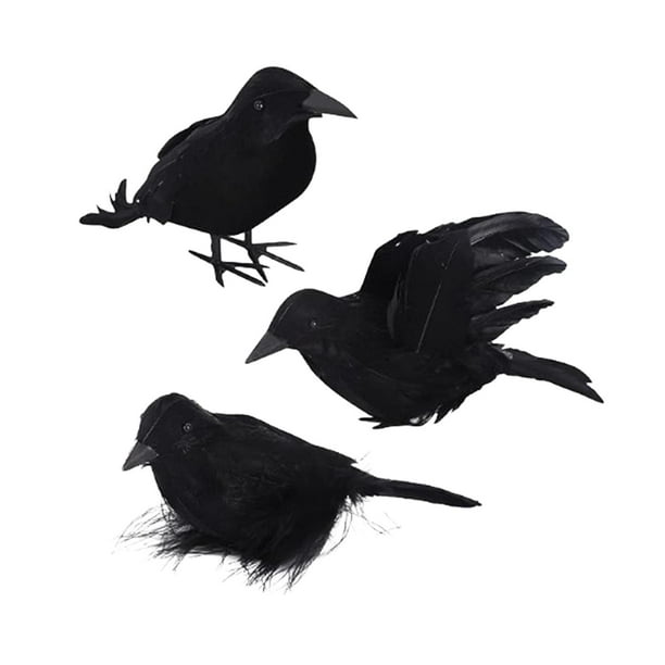 3 Pieces Halloween , Halloween and Ravens Decor, Raven Prop, Simulation ...