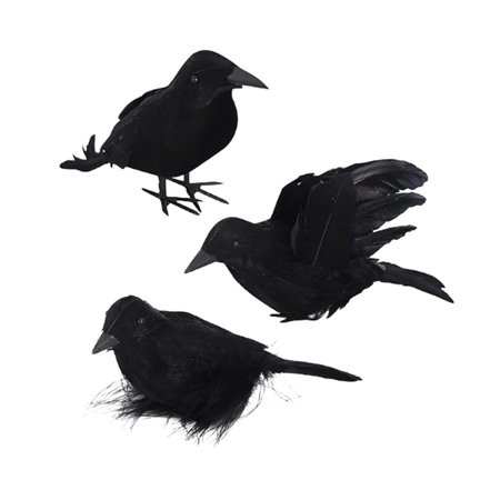3 Pieces Halloween , Halloween and Ravens Decor, Raven Prop, Simulation ...