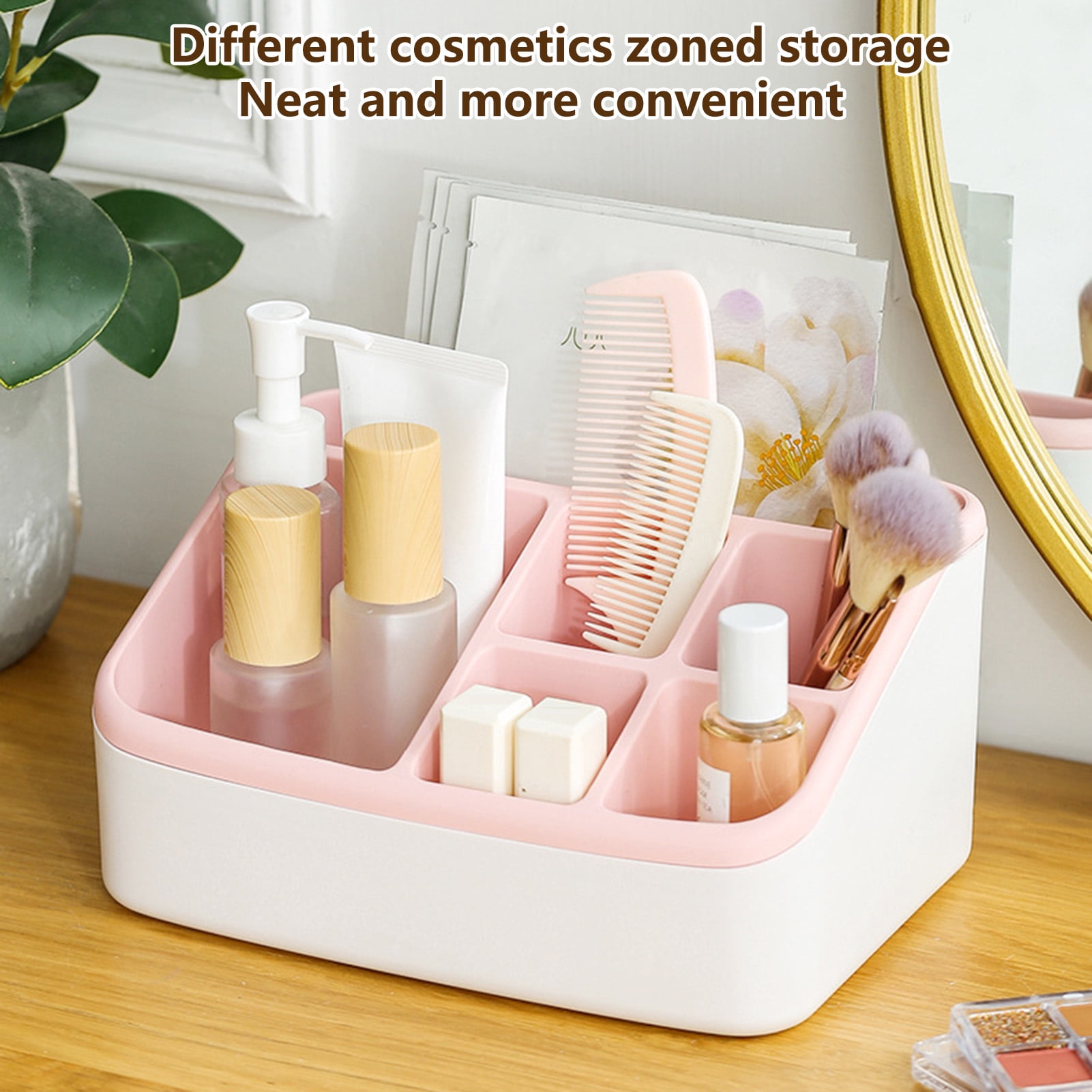 Hesroicy Desktop Storage Box Large Capacity Smooth Edge Multi ...