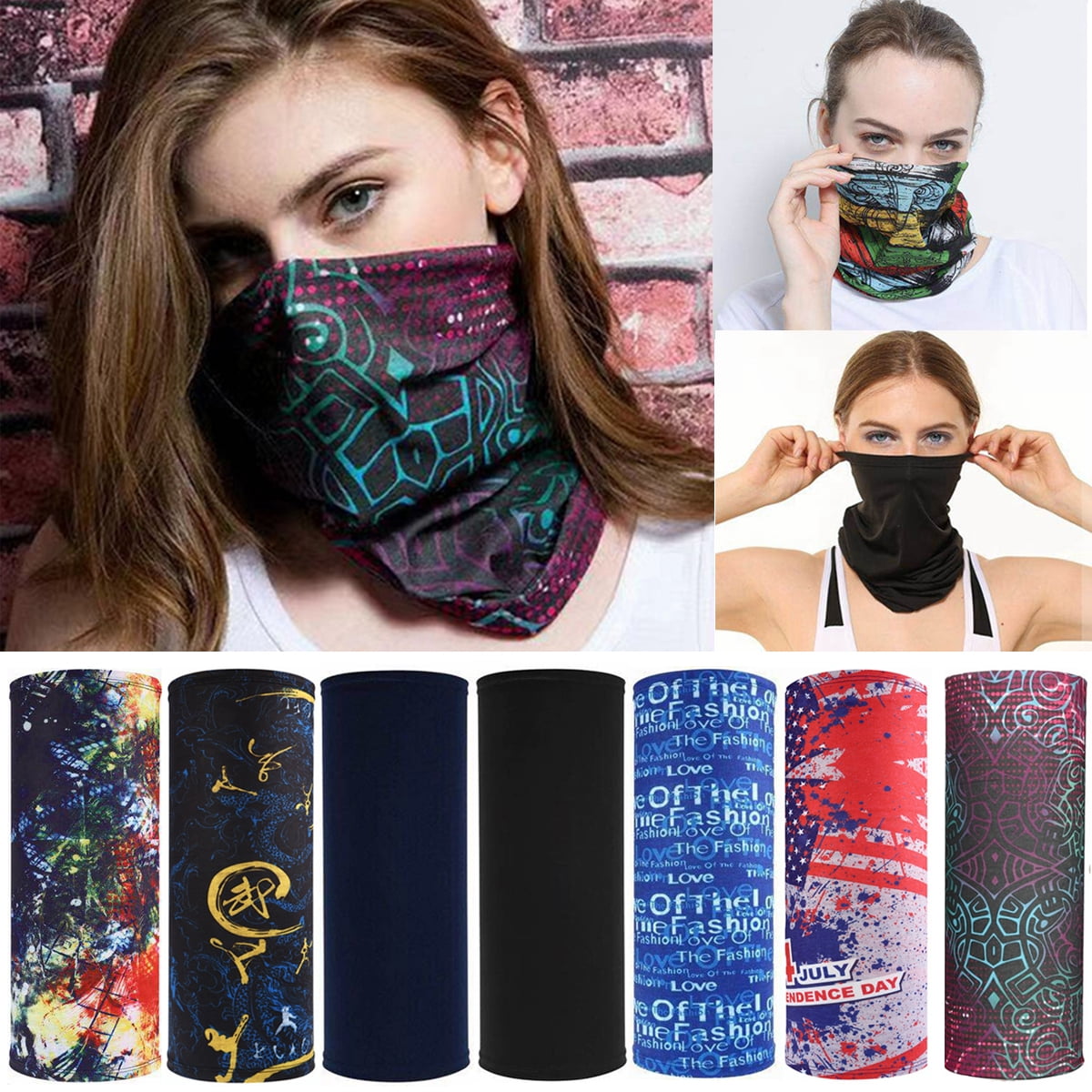 Cycling Face Mask Scarf Magic Scarf Headband Uv Protection Cooling Ice