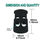 Uxcell Spring Cord Lock Plastic Cord Stopper End Fastener Double Hole ...