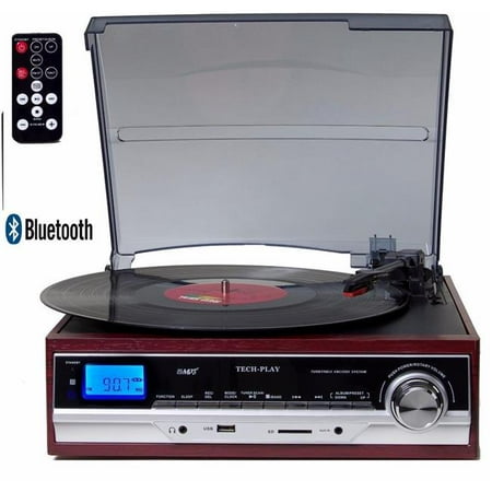 3 Speed Record Player Turntable Bluetooth AM FM Radio USB | Walmart Canada