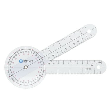12 Inch Goniometer,Transparent Orthopedic Angle Ruler Plastic ...