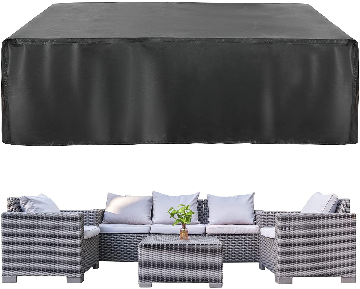 UMINEUX Outdoor Waterproof Furniture Covers, Patio Sectional Furniture ...