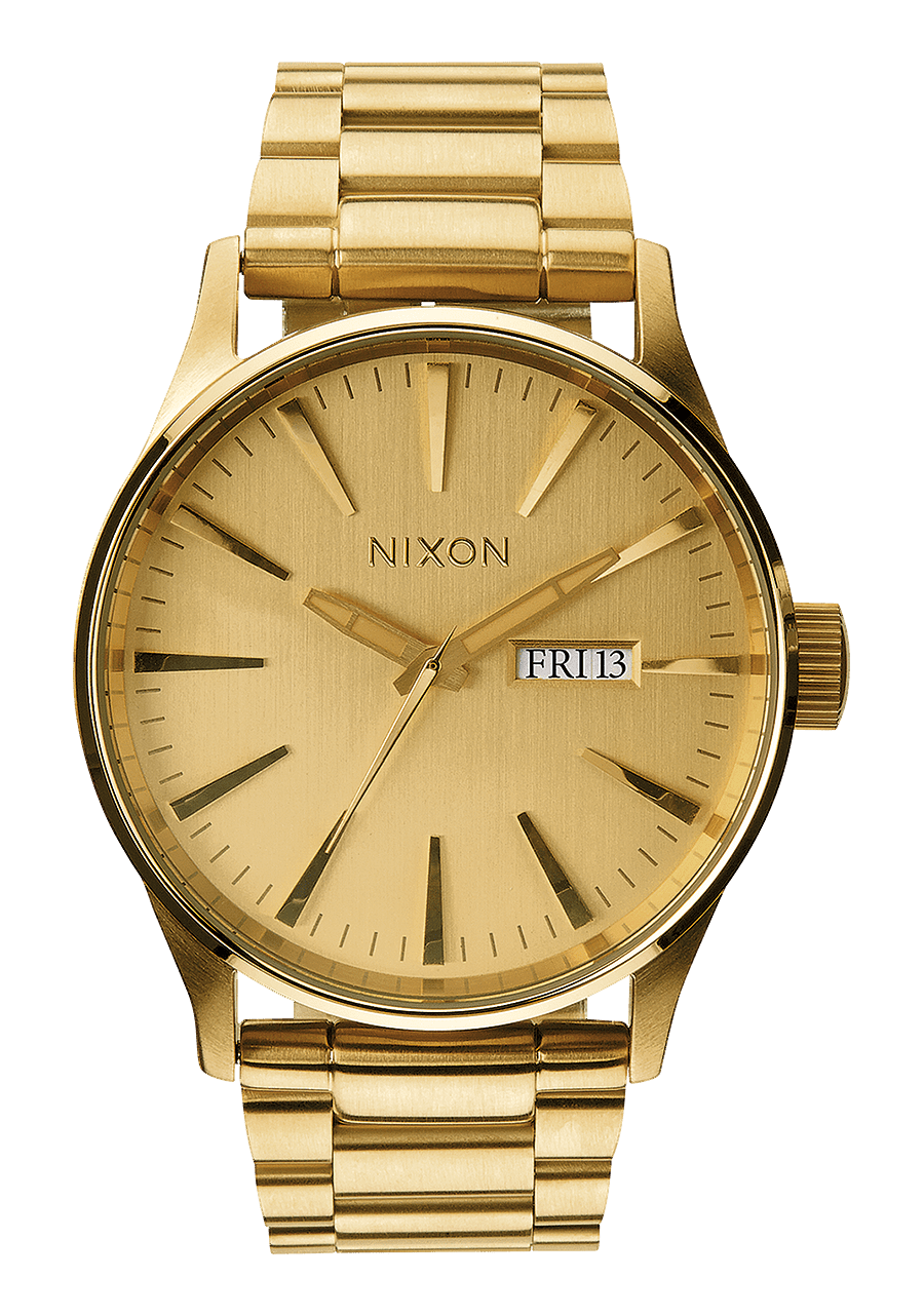 NIXON Sentry SS A356 - All Gold - 100m Water Resistant Men's Analog ...