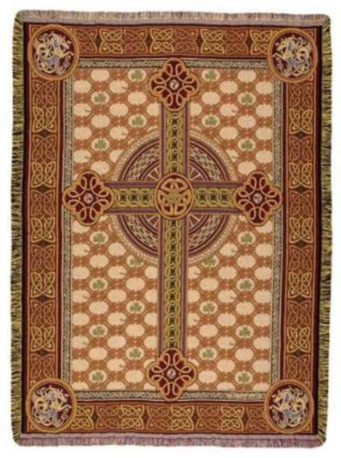 Irish Celtic Cross Tapestry Throw Blanket 50 Irish Celtic Cross Tapestry Throw Blanket 50