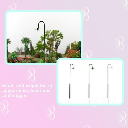 1:50 Scale Bend Head Street Lamps 3V/12V Model Making Layout LED Soft ...