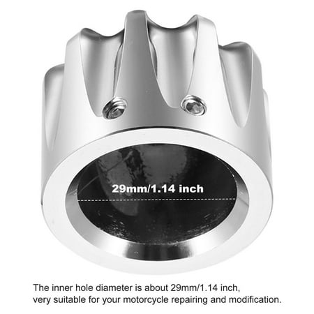 1 Pair Front Axle Covers Silver Motorcycle Axle Nuts Aluminum Alloy ...
