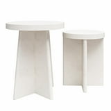 Ameriwood Home Liam End Tables, Set of 2, Faux Plaster - Walmart.com