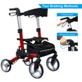 Maidesite Rollator Walker with Seat for Senior Adult, Heavy Duty ...