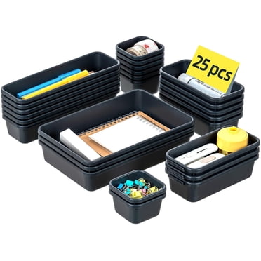 Sheebo Blue Accessory Tray - Office Stackable Desk Accessory Organizer ...