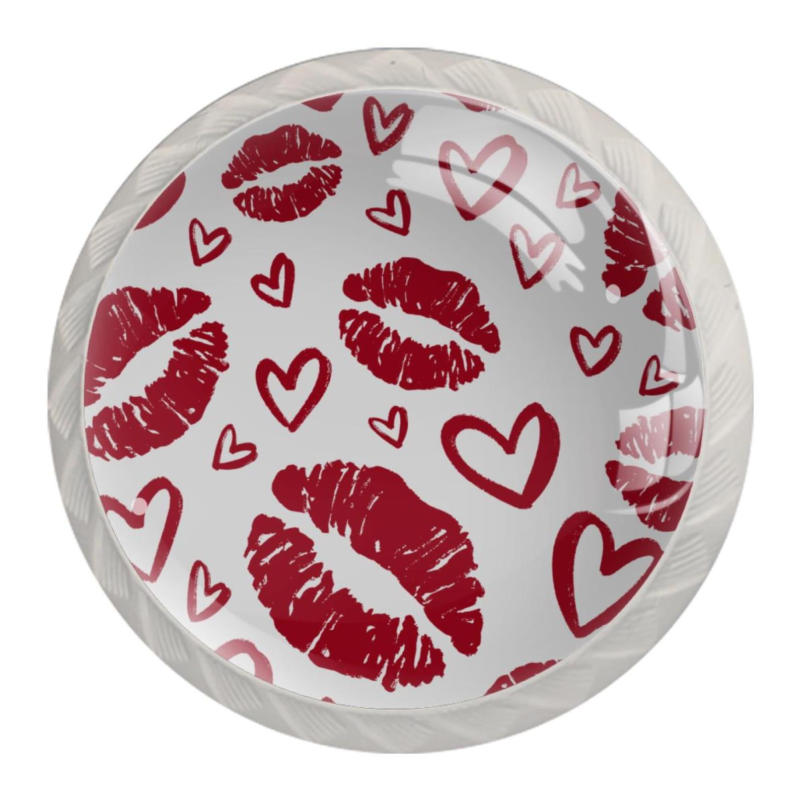 4 Pcs Valentine-S Day Lips Knobs for Kitchen Cabinet Cupboard Dresser ...
